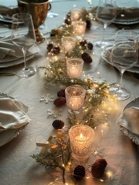 Sparkling Fairy Lights Christmas Table At Hidden Bluff 2022 SomeTyme