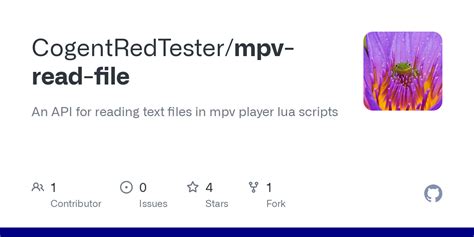 Github Cogentredtestermpv Read File An Api For Reading Text Files In Mpv Player Lua Scripts