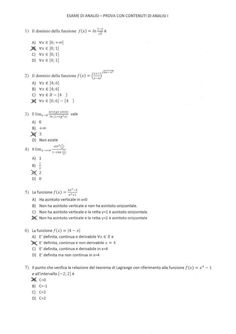 Elaborato Analisi Matematica I Docsity