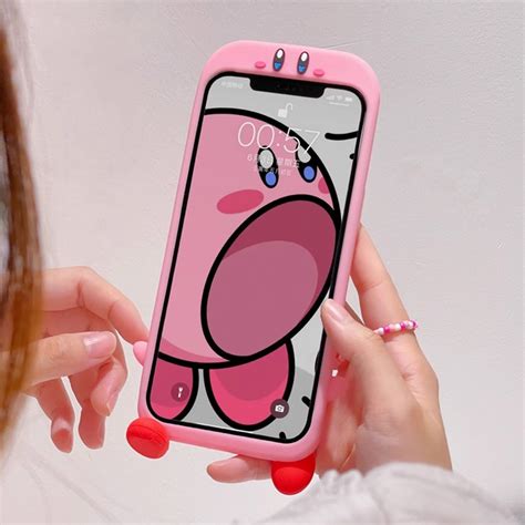 별 커비 캐릭터 동글 풀커버 범퍼 실리콘 젤리 아이폰14 아이폰13 아이폰12 아이폰11 프로 맥스 Xs 귀여운 디자인 케이스 에이블리