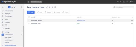 Ispmanager 6 Lite Pro Host Documentation Access To Functions