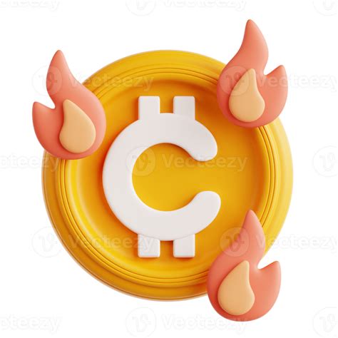 Crypto Coin Burn Icon Illustration 54300018 Png