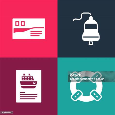 팝 아트 구명 부표 유람선 선박 종 엽서 여행 아이콘을 설정합니다 벡터 0명에 대한 스톡 벡터 아트 및 기타 이미지 0명 고무도장 고풍스런 Istock