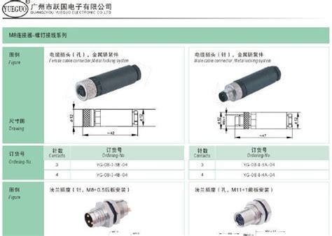 生产M8连接器M8接插头M8传感器插头 4针不带电缆直头 电子元器件 维库仪器仪表网