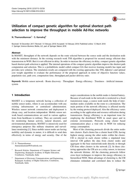 Utilization Of Compact Genetic Algorithm For Optimal Shortest Path