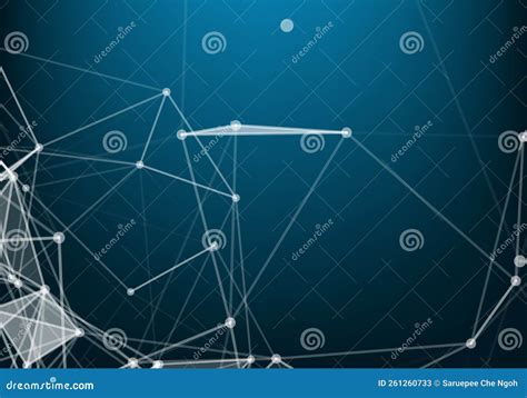 Abstract Connecting Dots And Lines Connection Science Background Stock Vector Illustration Of