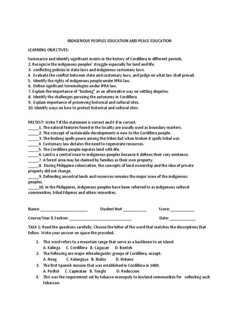 Indigenous Peoples Education And Peace Education Pdf Indigenous Peoples Agriculture