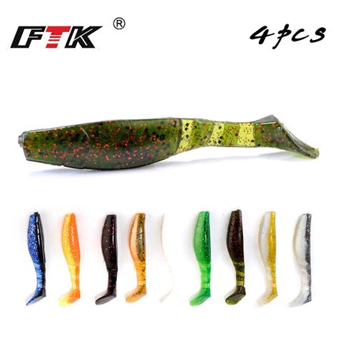 Ftk iscas maleáveis de pesca iscas de pesca macias de silicone 4