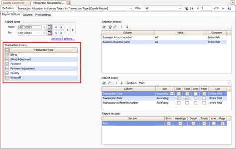 How Do I Print A Transaction Allocation By License Type Report