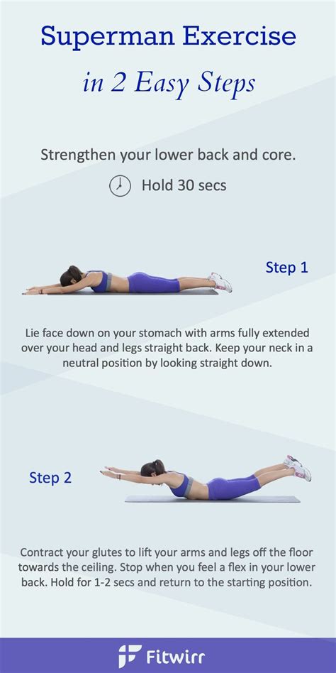 How To Do The Superman Exercise Correctly Fitwirr Superman Workout Back Exercises Workout
