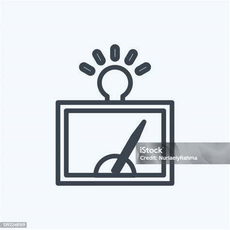 Regular Itie의 아이콘 감지 데이터 분석 기호에 적합합니다 선 스타일 편집 가능한 간단한 디자인 디자인 템플릿 벡터 간단한 기호 그림 가상현실에 대한 스톡 벡터