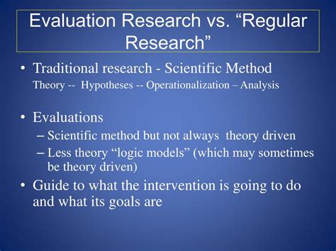 Evaluation Research