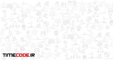 دانلود وکتور بک گراند با المان های المپیک Sport Icon Background تایم کد