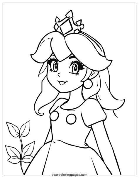 종이 공주 데이지 색칠 페이지