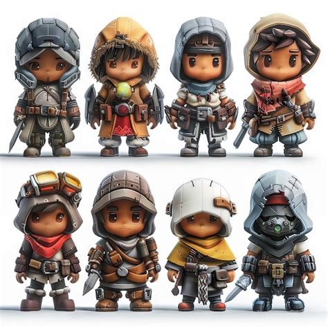 Game Characters Tiny Style Premium Ai Generated Image