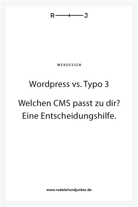 Wordpress Oder Typo F R Welches Content Management System Solltest