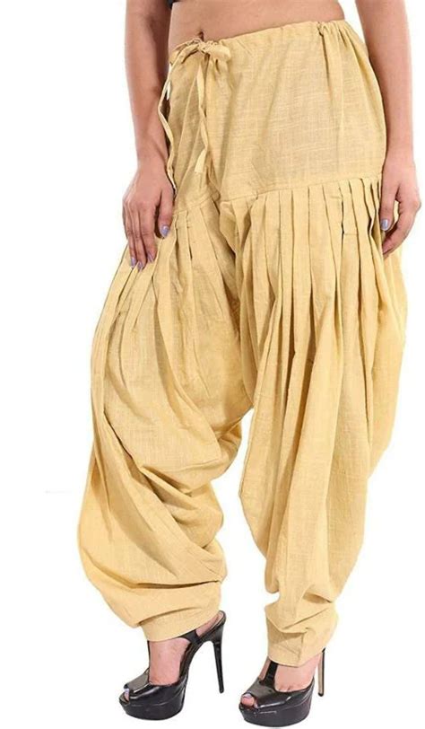 Buy Trendzmy Women Beige Solid Pure Cotton Salwar Free Size Online At