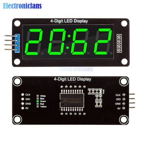 0 56 Inch 4 Digit 7 Segments Digital Tube Clock Module TM1637 For