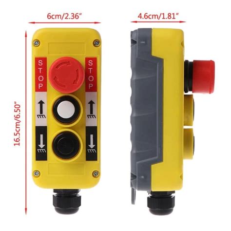 push button switch emergency stop crane pendant control station toko
