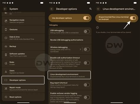 How To Enable And Run Linux Terminal On Pixel [no Root] Droidwin