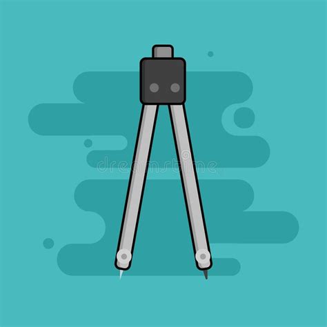 Compass Tool School Stock Vector Illustration Of Outline 205219110