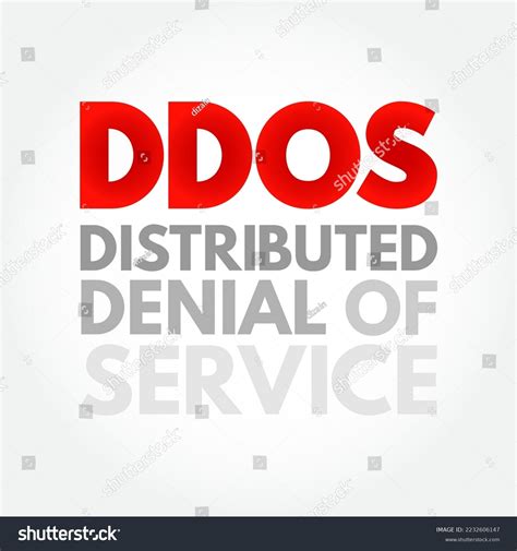 ddos distributed denial service attack occurs stock vector royalty