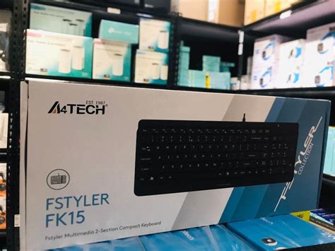 A4tech Fstyler Fk15 2 Section Compact Keyboard Usb Grey Computers