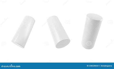 Conjunto De Cilindros Blancos Vectoriales 3d Objeto 3d Realista