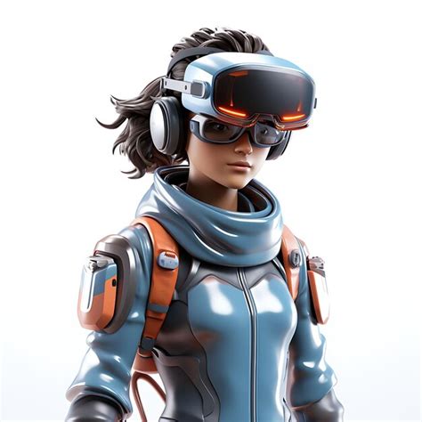 premium ai image 3d render of a teenager engaged with a vr educatio