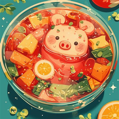 Premium Vector Hubei Lotus Root Pork Rib Soup