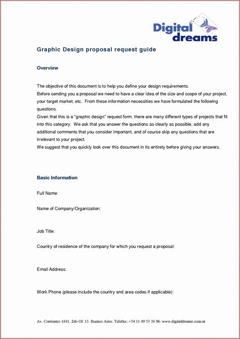Graphic Design Proposal Template Format Within Graphic Design Proposal