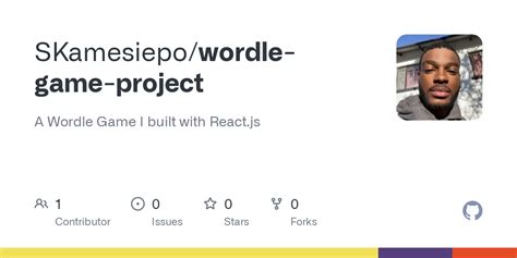 Github Skamesiepo Wordle Game Project A Wordle Game I Built With