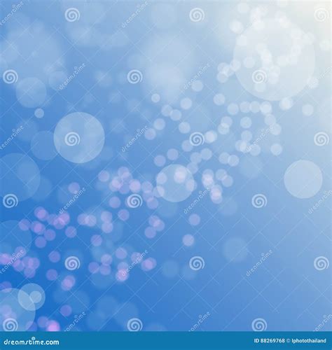 Lights on Blue Background Bokeh Effect Stock Illustration ...