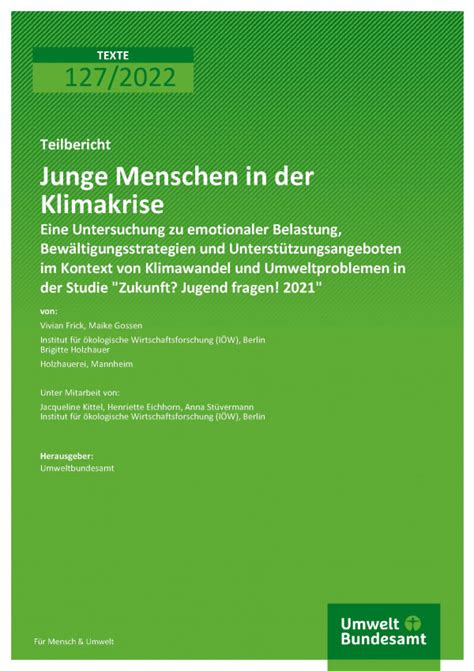 Junge Menschen In Der Klimakrise Umweltbundesamt