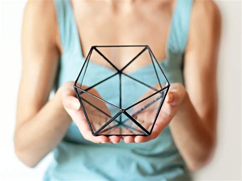 Stained Glass Geometric Terrarium Container Minimalist And Etsy