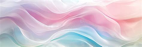 Soft Wave Patterns In Light Colors Creating A Calming And Cute Background Stock Illustration