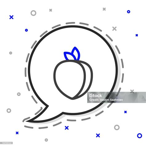 흰색 배경에 격리 된 라인 매화 과일 아이콘 다채로운 개요 개념 벡터 0명에 대한 스톡 벡터 아트 및 기타 이미지 0명 건강한 식생활 과일 Istock