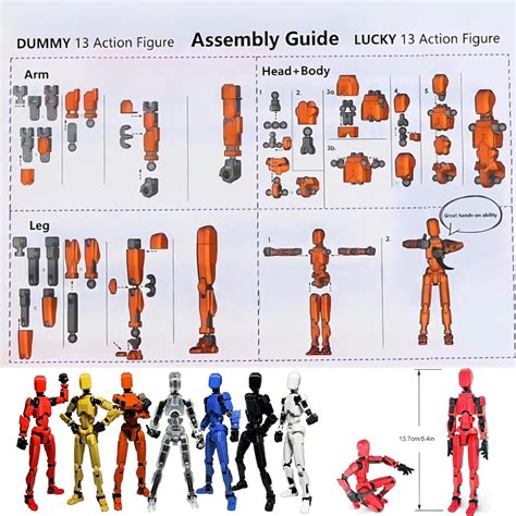 Gzwccvsn Titan 13 Action Figure T13 Action Figure 3d Printed Multi