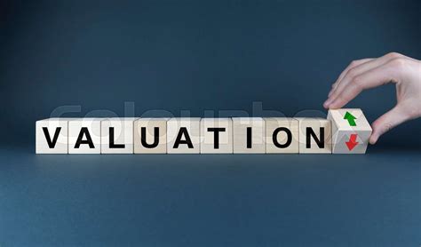 Valuation Up Or Down The Cubes Form The Words Valuation Up Or Down