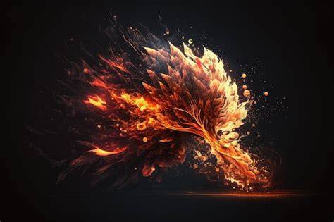 Premium Photo Majestic Phoenix Soaring Through The Sky With Fiery
