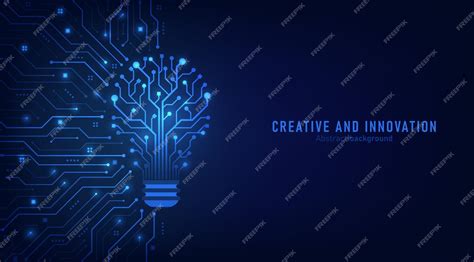 The Light Bulb Circuit On The Circuit Motherboard Idea And Innovation