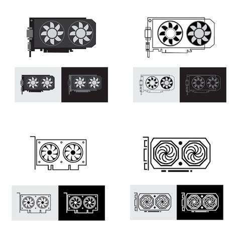 Premium Vector Gpu Graphic Card Icon Vector