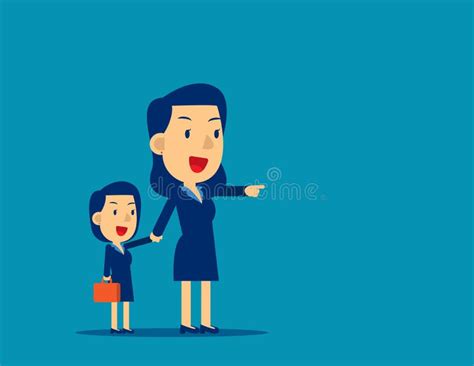 Experienced Business Person Pointing To Direction Success Advice Stock