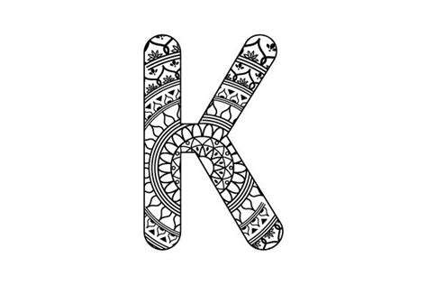 Mandala Alphabet Letter K Svg Cut File By Creative Fabrica Crafts