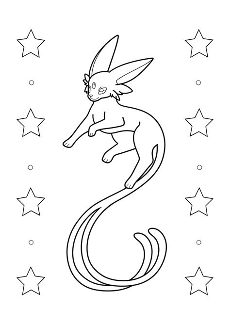 Espeon Pokemon Coloring Sheet