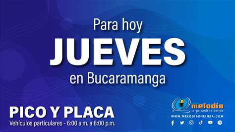 Esta Es La Rotación Del Pico Y Placa En Bucaramanga Para Hoy 5 De