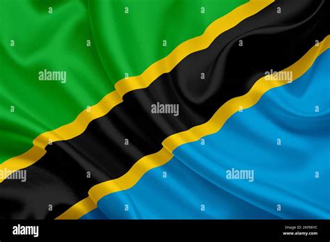 Official National Flag Of Tanzania Stock Photo Alamy