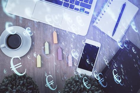 Premium Photo Double Exposure Of Financial Chart Hologram Over