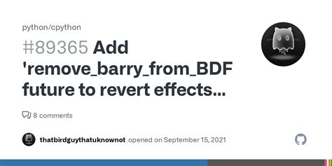 Add Remove Barry From BDFL Future To Revert Effects Of From