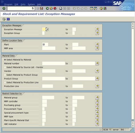 Custom Report Stock And Requirement List By Excep Sap Community
